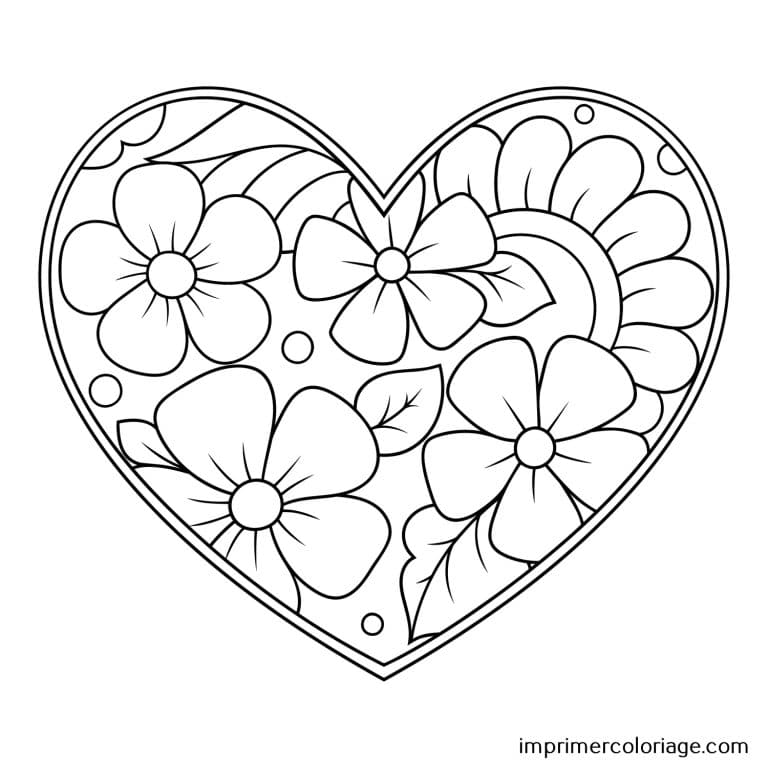 Postcoloriage Imprimer Coeur