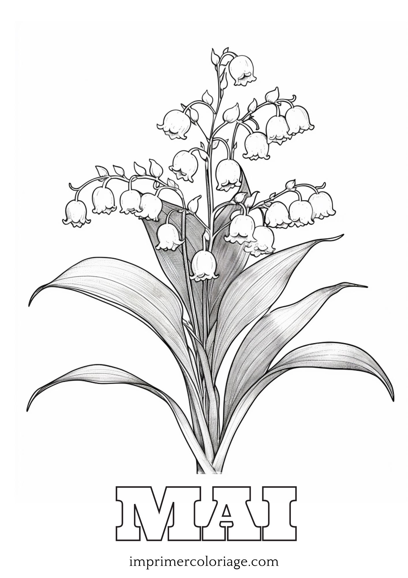 Coloriage MAI | Imprimer un coloriage gratuit