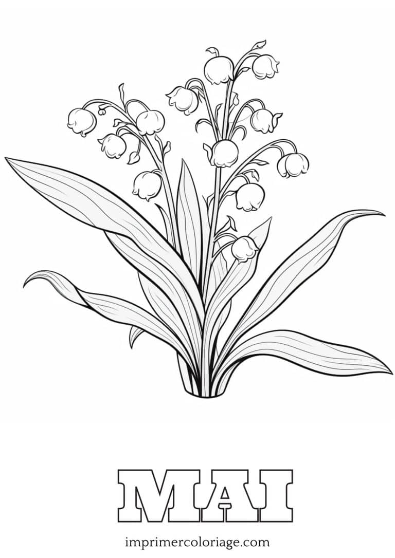Coloriage MAI | Imprimer un coloriage gratuit