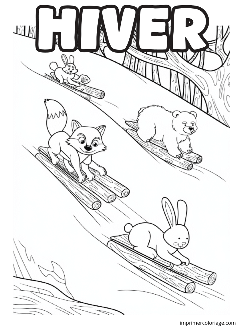 Coloriage de l'hiver | A imprimer gratuitement