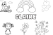 Prénoms de filles à colorier - Imprimer coloriage