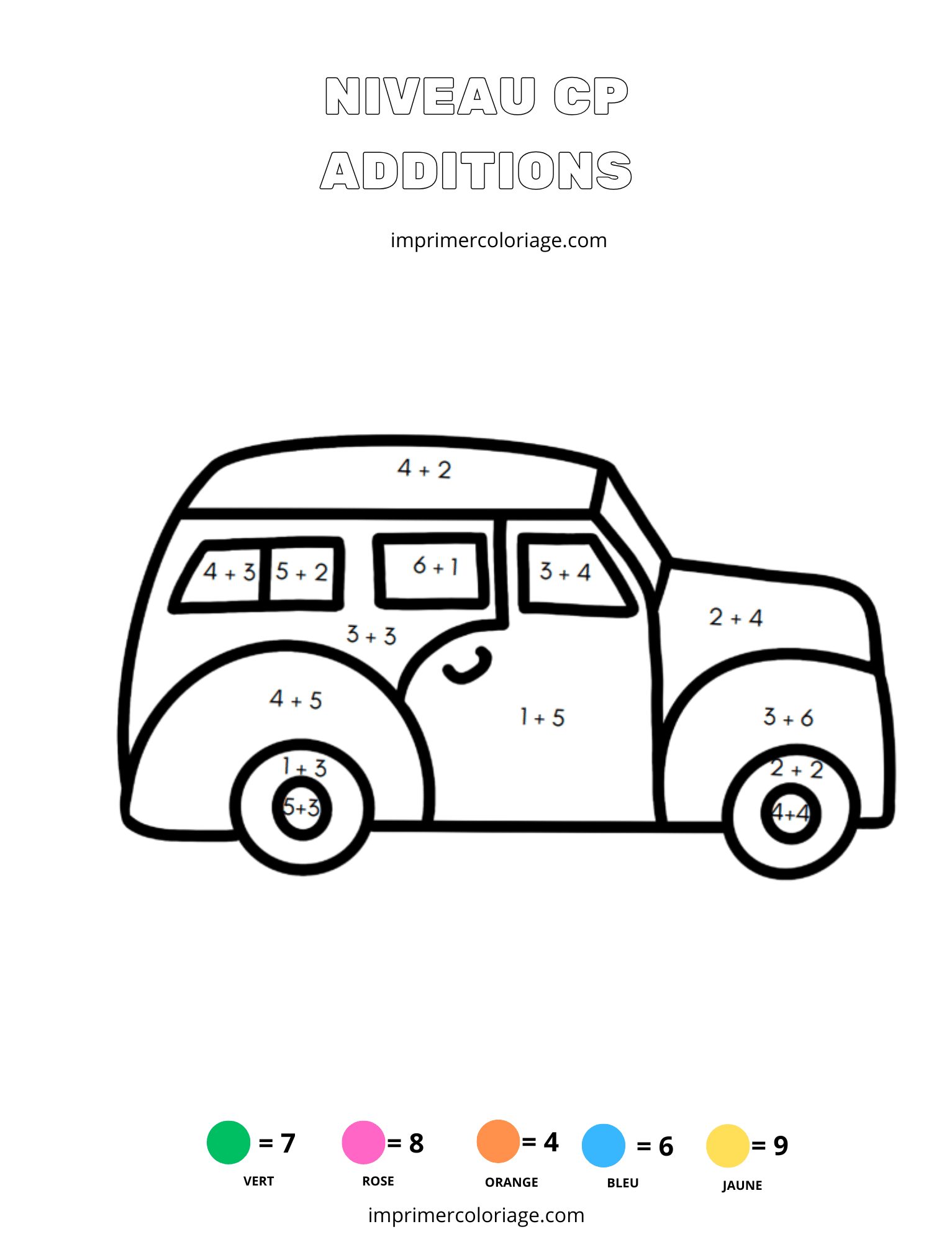 Coloriage magique CP - Gratuit à imprimer (PDF)