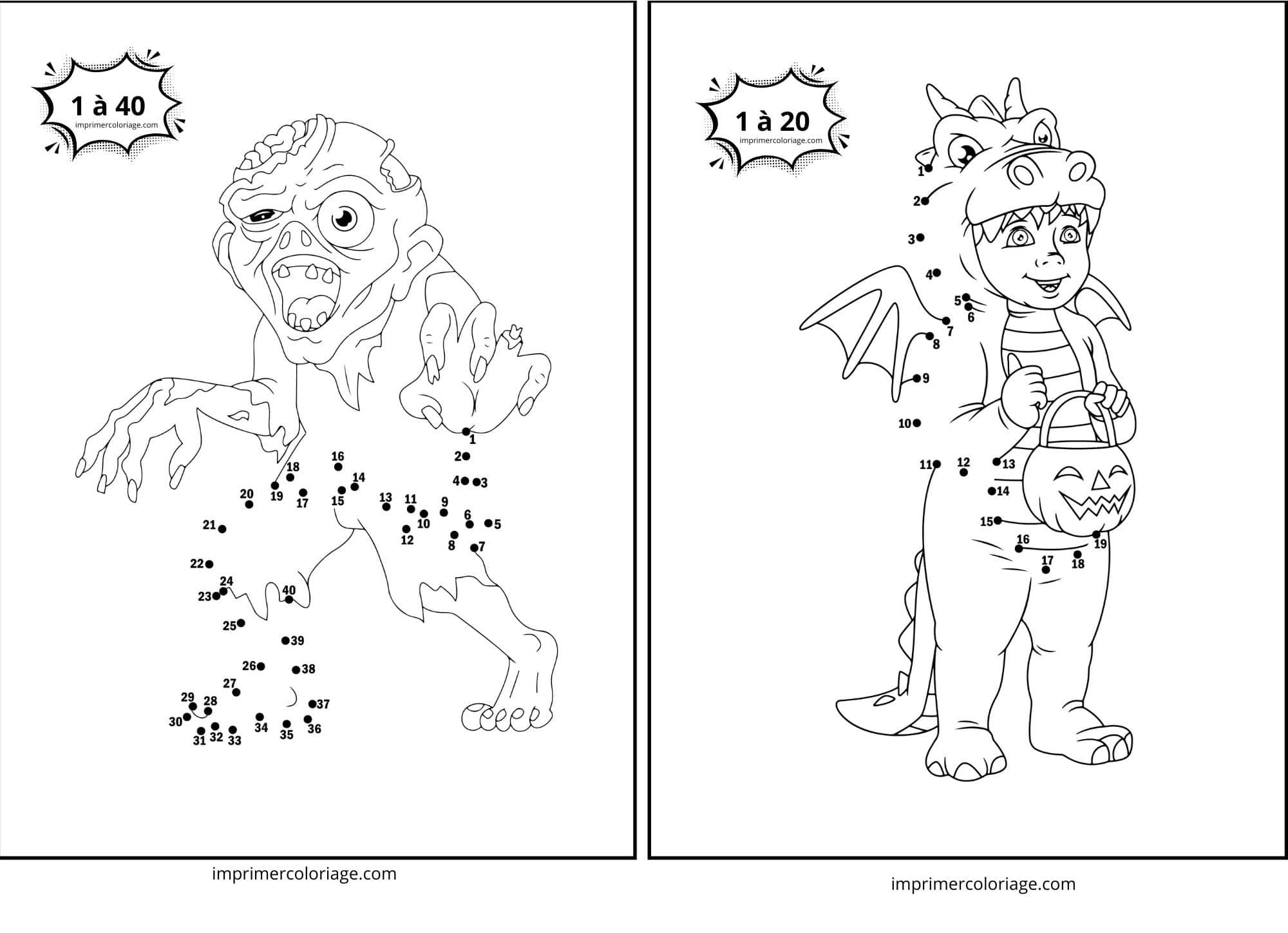 Point à relier Halloween gratuit à imprimer | PDF gratuit