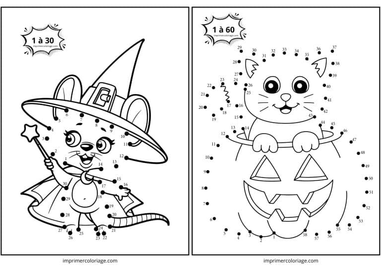Point à relier Halloween gratuit à imprimer | PDF gratuit