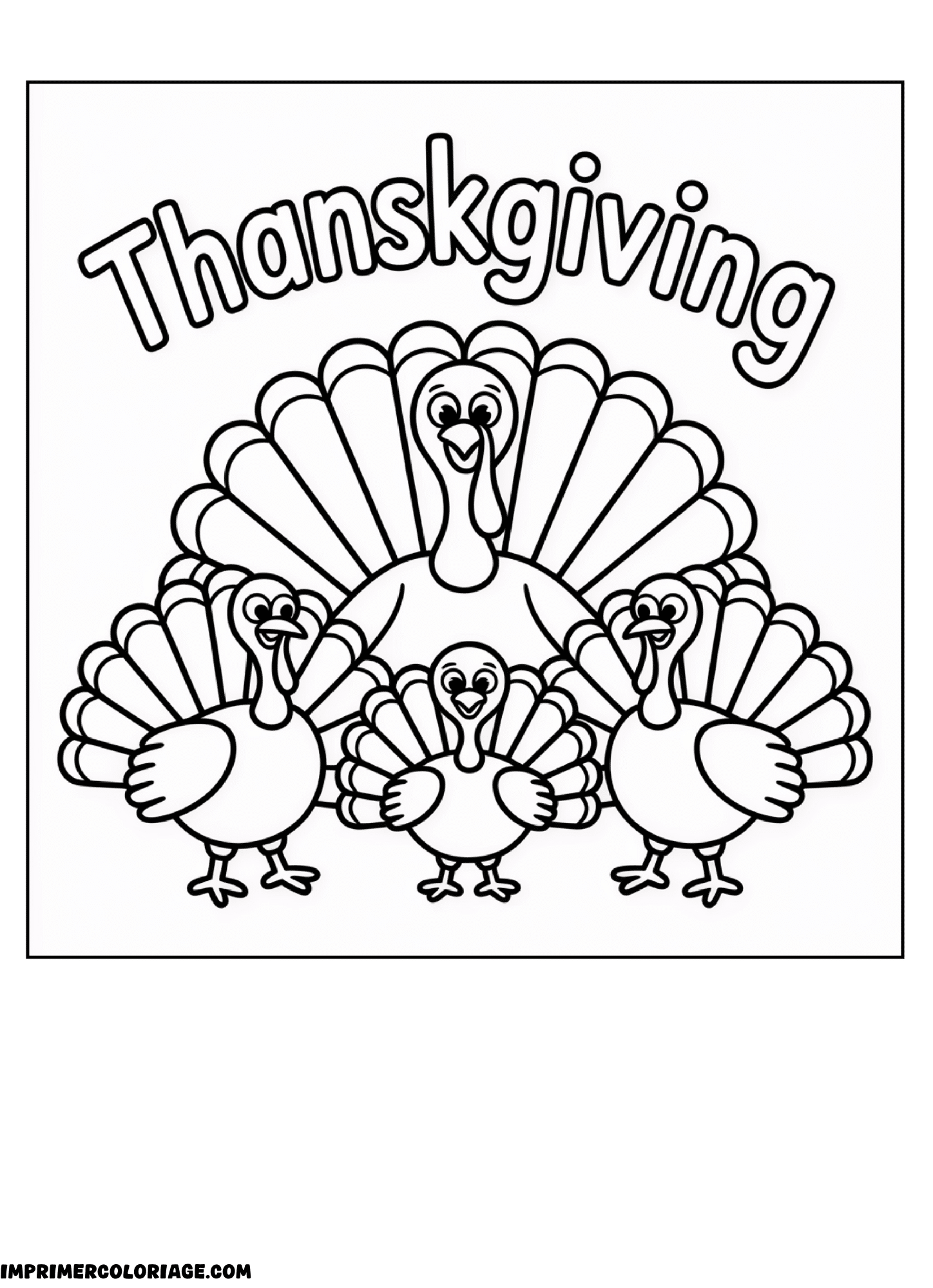 Coloriage de Thanksgiving - Imprimer coloriage